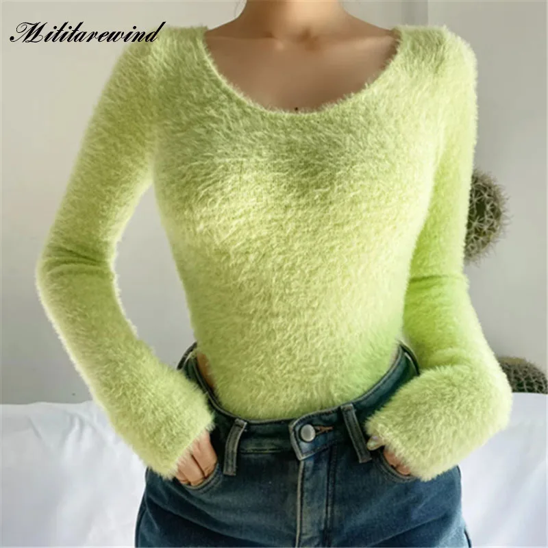 European-American-Style-New-Large-Round-Neck-Pullover-Sweater-women ...