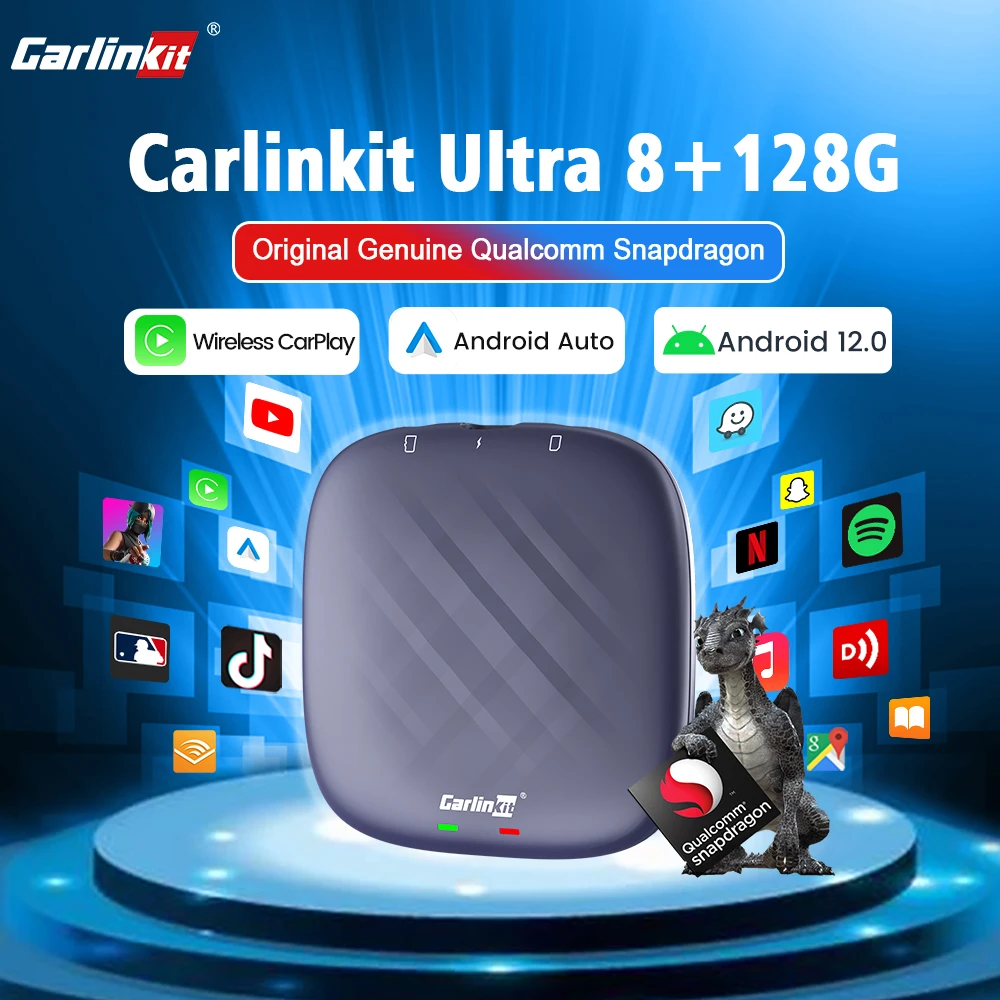 Carlinkit Android 12 Tv Box Netflix iptv YouTube Spotify Wireless ...