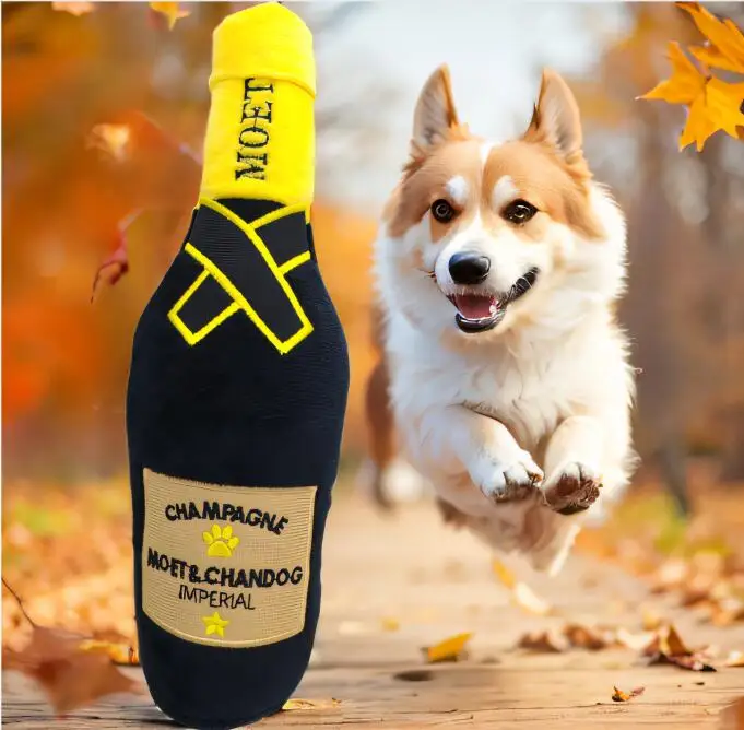 Interactive-Dog-Toys-Champagne-Wine-Bottle-Shape-Pet-Toy-Plush-Filled ...