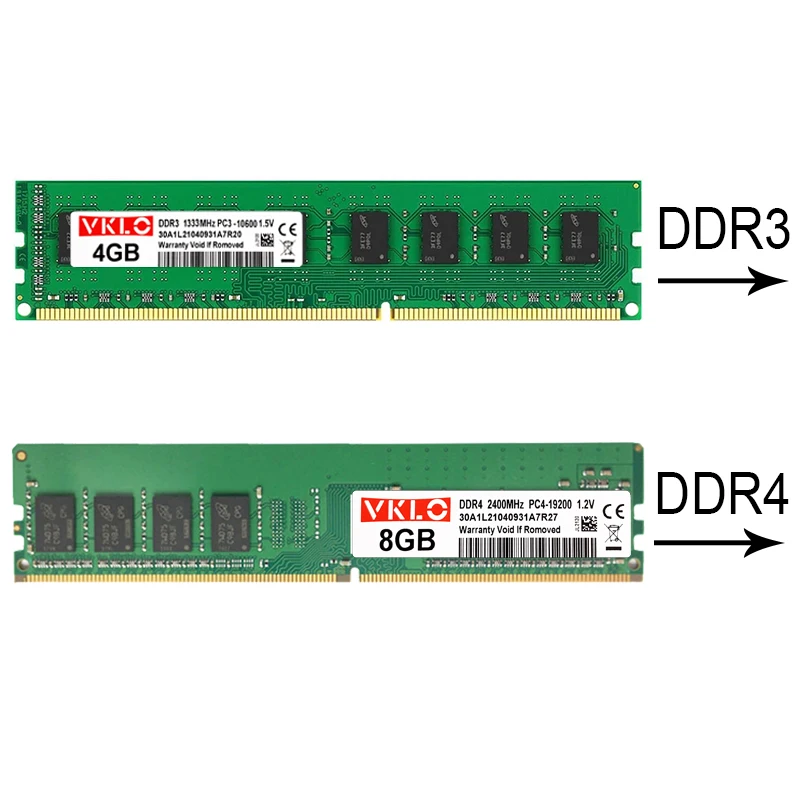 DDR3 DDR4 4GB 8GB 16GB Desktop Memory Ram Pc4 2133 2400 2666 3200 Mhz 1.2V Pc3 1066 1333 1600 ...