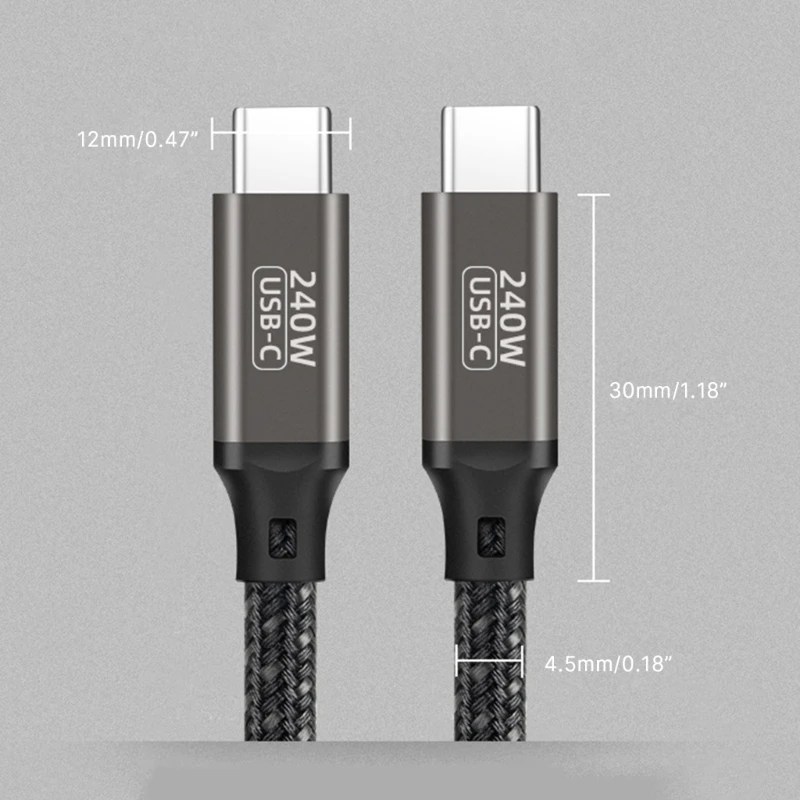 PD-100W-USB-Type-C-Cable-to-USB-C-5A-Fast-Charging-Wire-Cord-Display ...