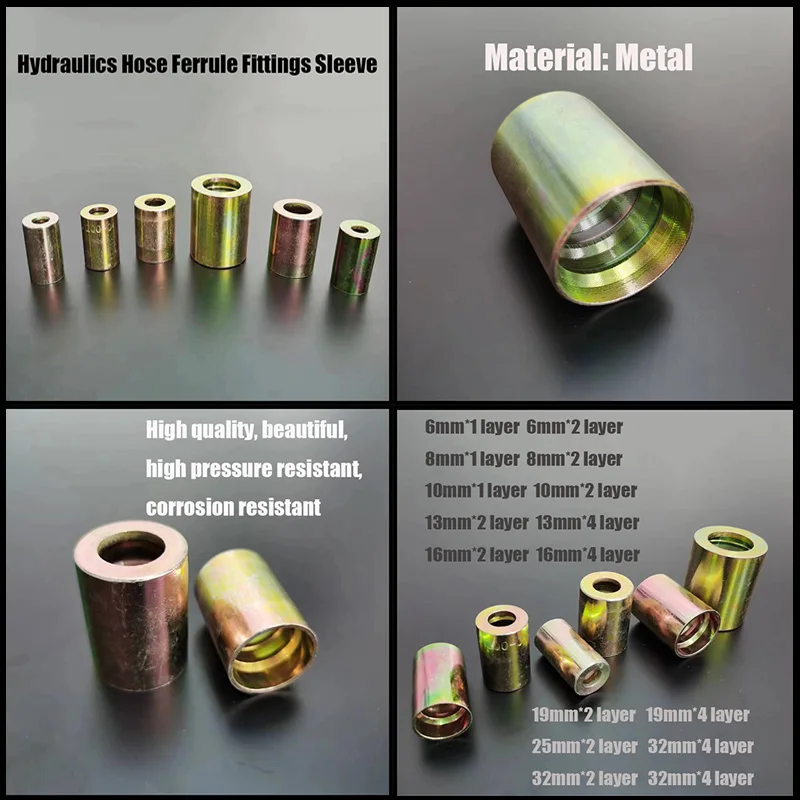 Hydraulic Ferrule Joint High Pressure Tubing Compression Sheath Sleeve ...