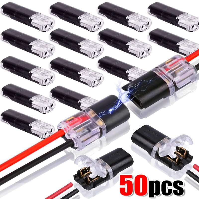 50-1Pcs-Fast-Plug-Double-Wire-Plug-in-Connector-Car-Waterproof ...