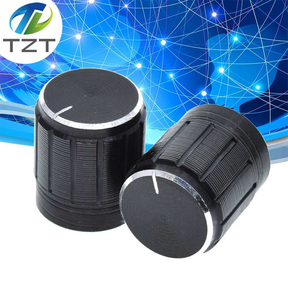 5Pcs Aluminum alloy potentiometer knob antiskid single double ...