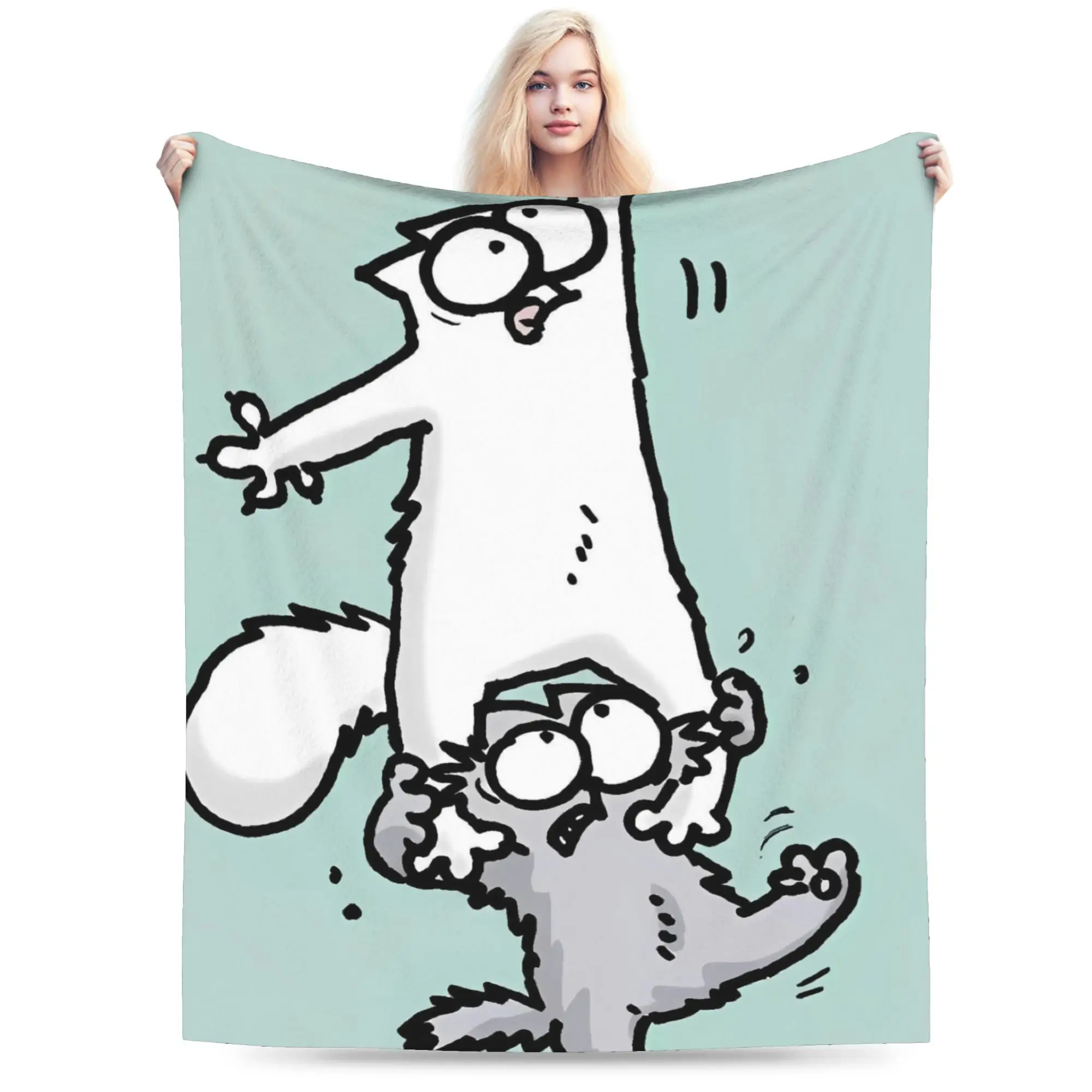 Simons Cat Plush Blankets Child Flannel Bedding Throws For Outdoor ...