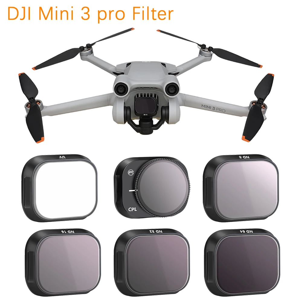 Aluminum Alloy Filter Set For Dji Mini 3 Pro Camera Optical Glass Lens ...