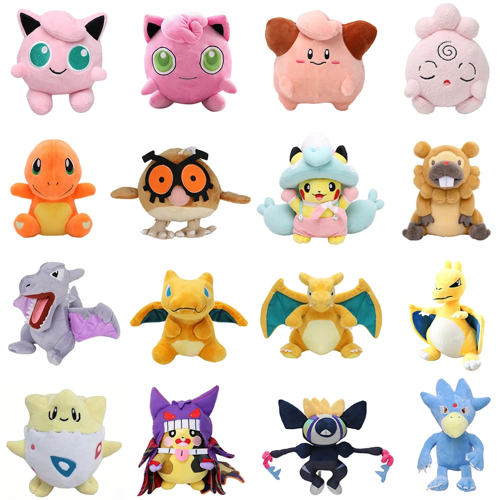Pokemon-Pikachu-Hoothoot-Plush-Toy-Jigglypuff-Aerodactyl-Bidoof-Kawaii ...