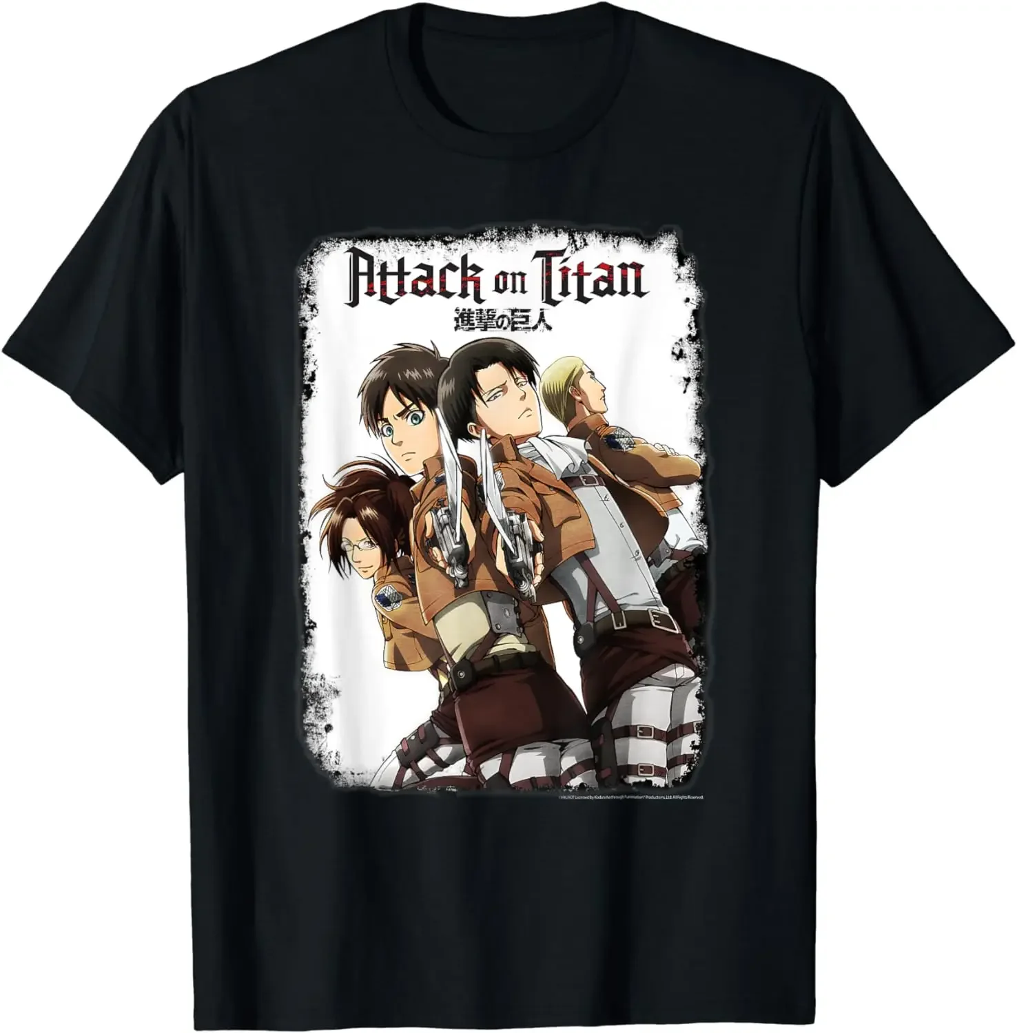 Attack-on-Titan-Group-Swords-with-Logo-T-Shirt-Men-Clothing-Anime ...