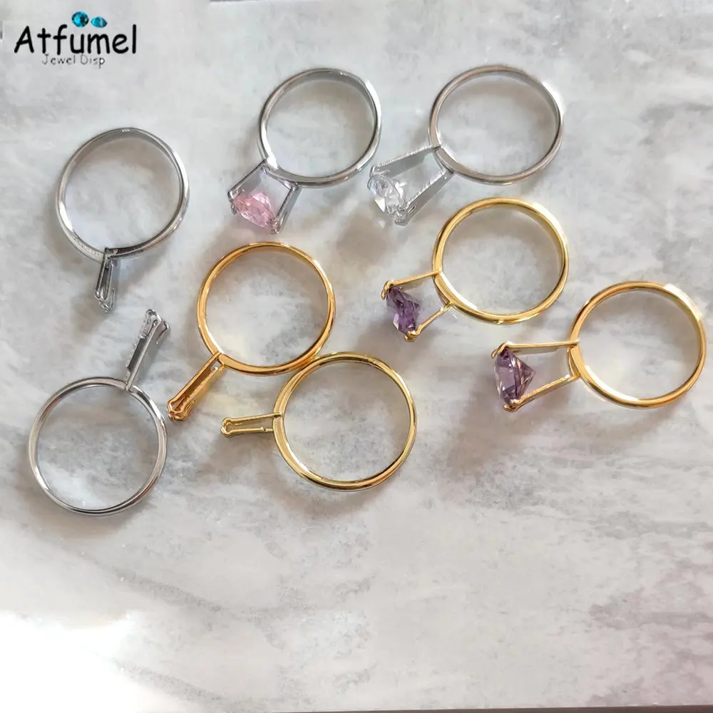 Metal-Spring-Type-Ring-Diamond-Four-Claw-Tweezers-Stone-Gemstone-Holder ...