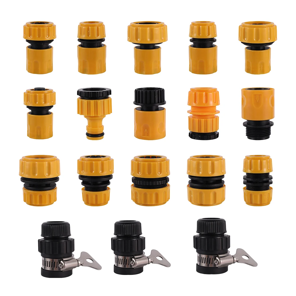 Plastic-Valve-Hose-Quick-Connector-1-2-3-4-Inch-Pipe-Coupler-Stop-Water ...