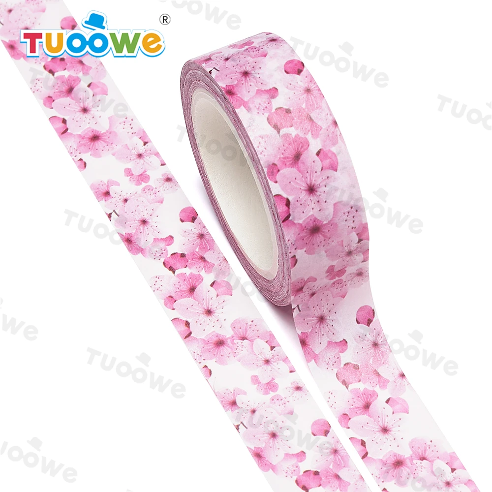 Washi Tape con estampado de cerezo rosa para álbum de recortes, cinta ...