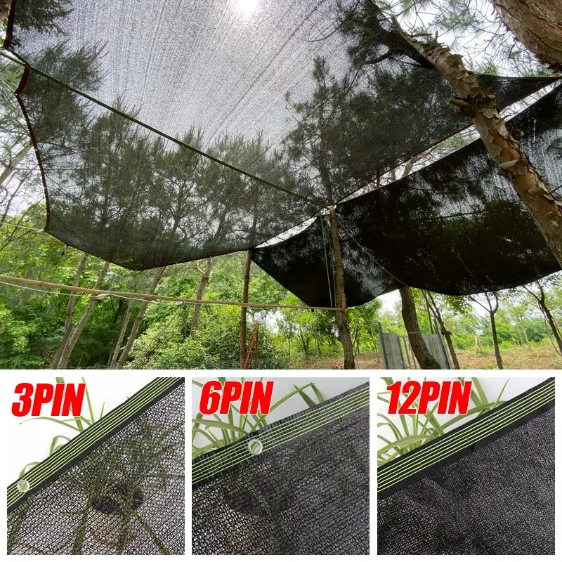 3-6-12Pin-Black-Anti-UV-Sunshade-Net-Greenhouse-Plants-Shading-Shed ...