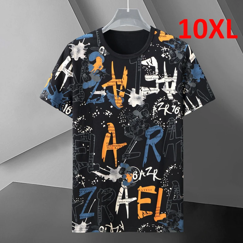 Big Size 10XL T Shirts 2022 Summer Tshirts Men Fashion Casual Plus Size ...