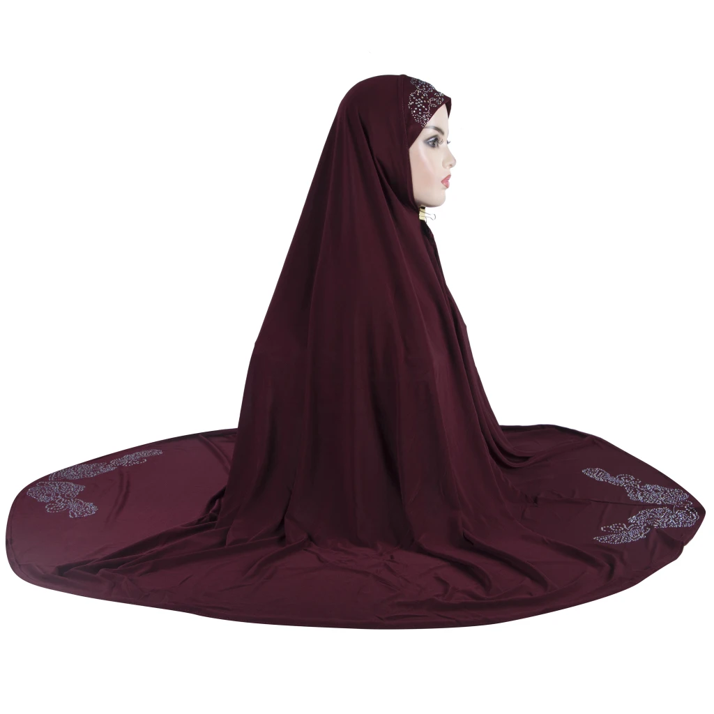 H222 Maxi size XXL 120*110cm muslim pray Hijab amira pull on Scarf ...