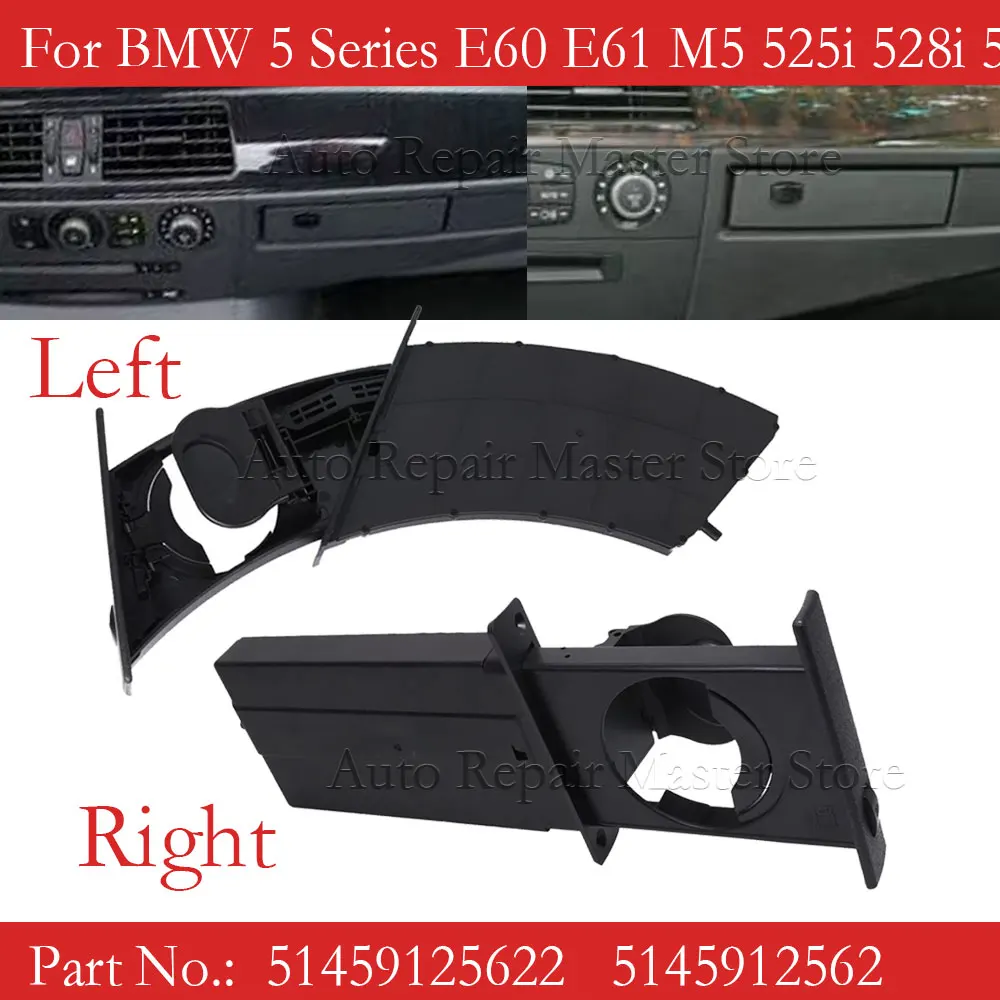 51459125622 5145912562 Car Front Center Console Water Cup Drink Holder For BMW 5Series E60 E61 ...