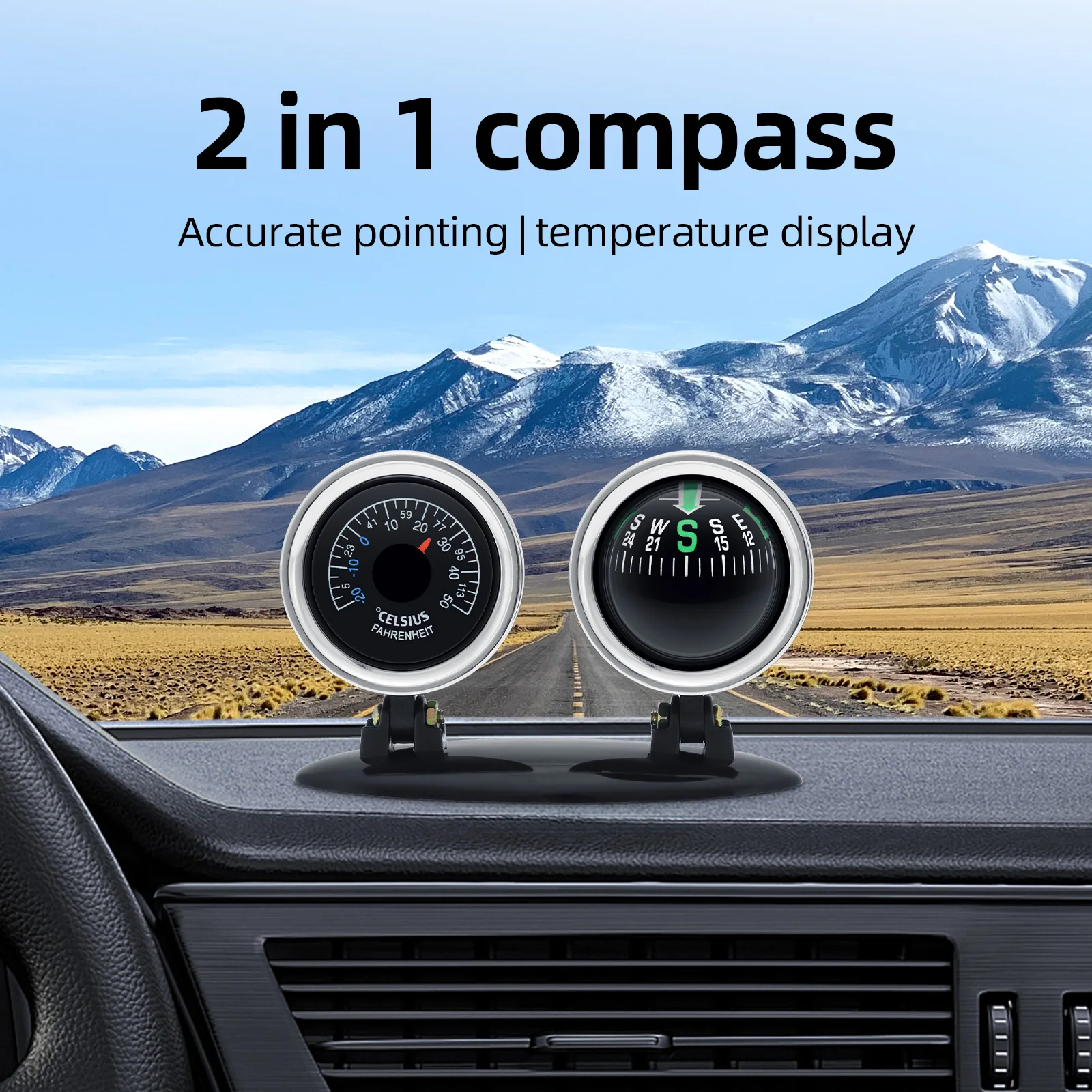 AD-Car-Dashboard-Compass-with-Thermometer-2in1-Car-Mount-Compass ...