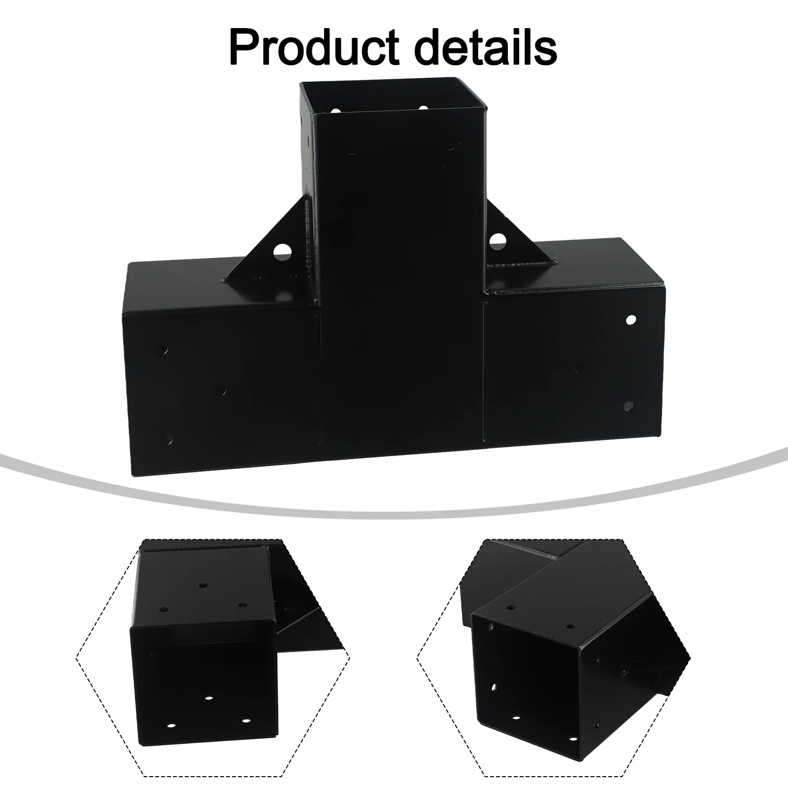 3-Way-Bracket-4x4inch-Steel-DIY-Pergola-Hardware-Kit-3Way-Right-Angle ...