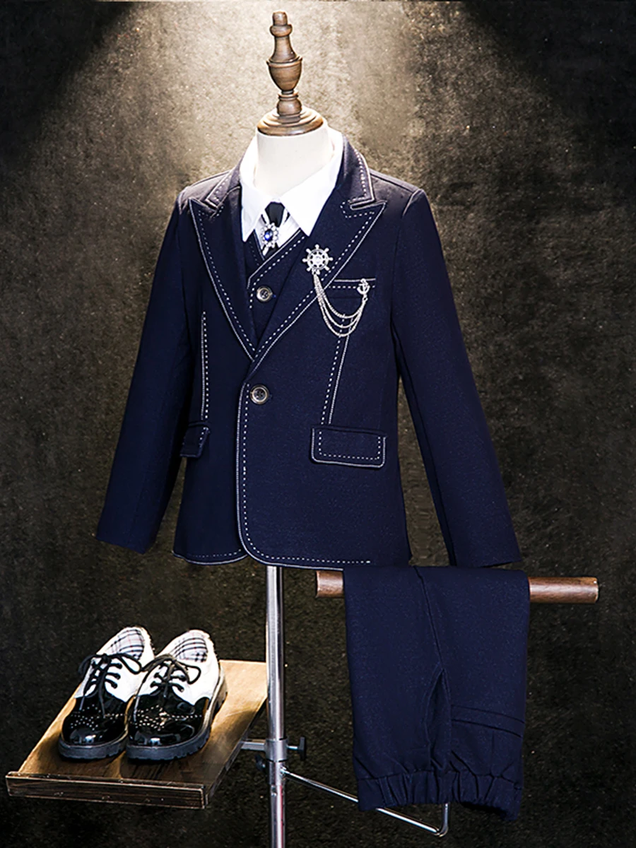 Top Quality Flower Boys Wedding Outfits Suit Kids Birhtday Dress Fromal ...