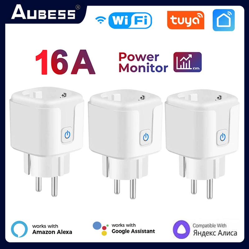 16A-Tuya-WiFi-EU-Smart-Plug-Outlet-Power-Monitor-Wireless-Socket-Remote ...