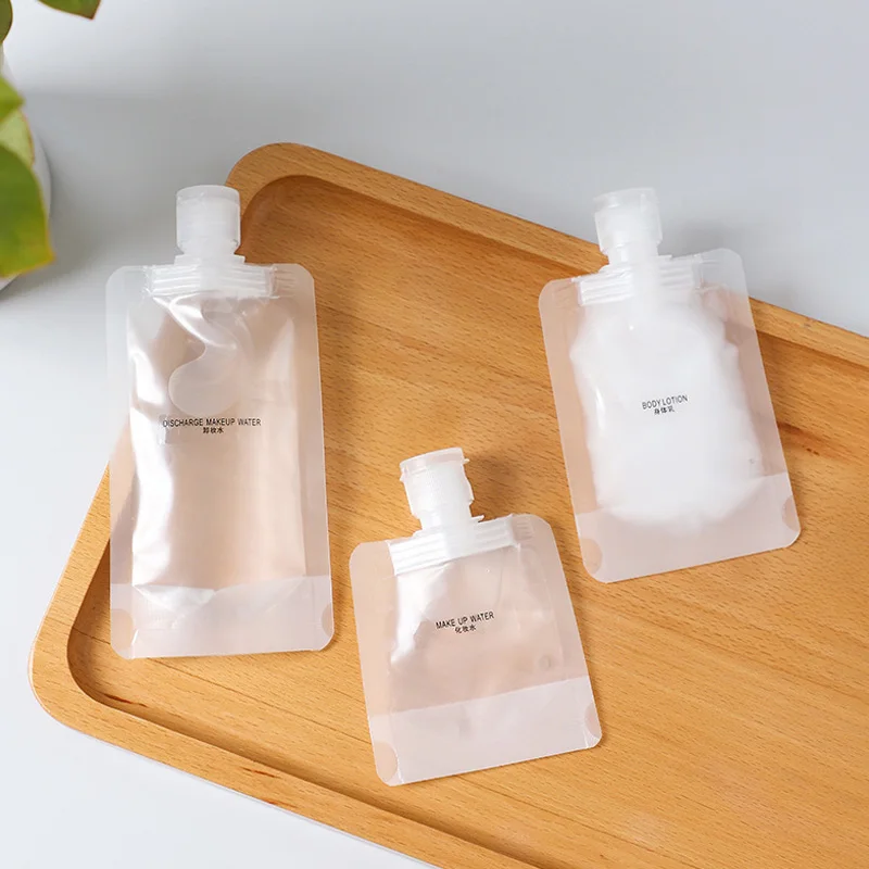 5PCS Travel Portable Size Refillable Empty Squeeze Pouch Stand Up Spout ...