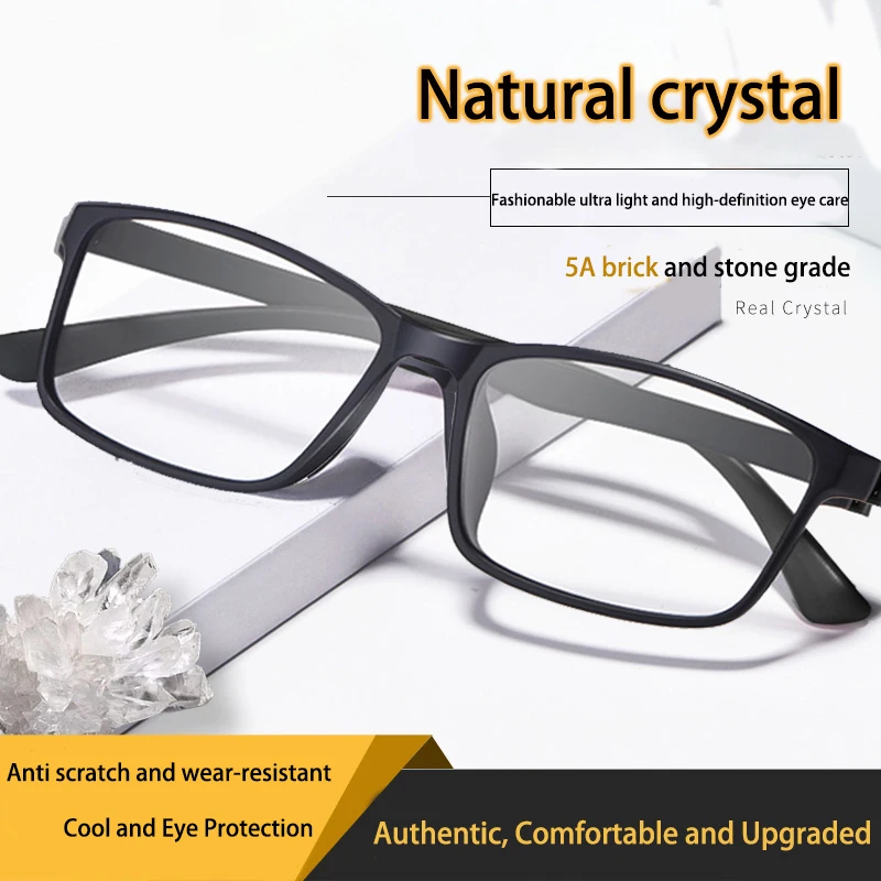 Shatar-gafas-de-lectura-de-piedra-de-cristal-Natural-para-hombres-y ...