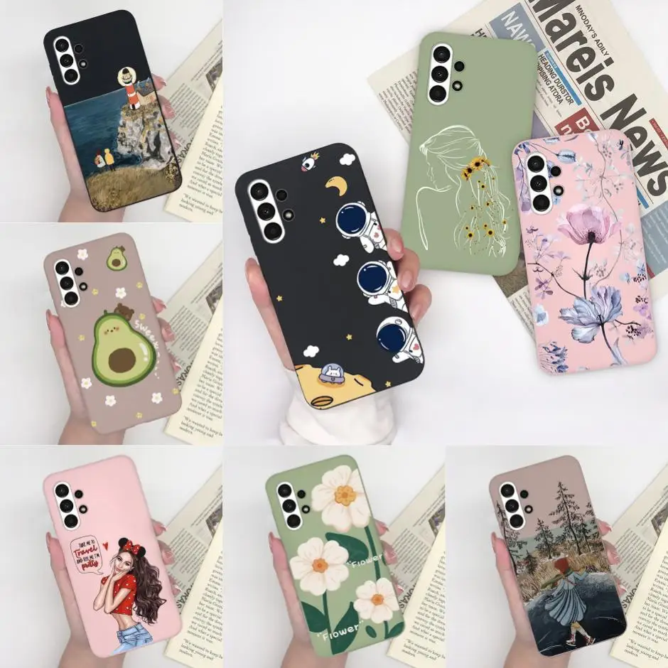 For Samsung Galaxy A13 4G Phone Case Cool Girl Cartoon Pattern Soft Back Cover For Samsung A 13 ...