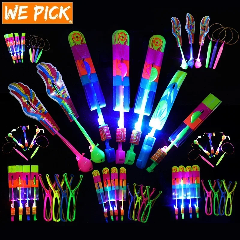 50pcs-100Pcs-lot-Amazing-Light-Toy-Arrow-Rocket-Helicopter-Flying-Toy ...