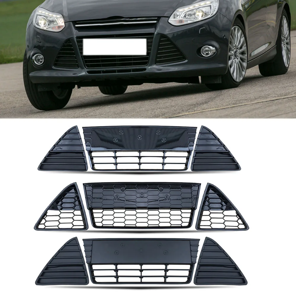 Car Front Bumper Lower Grille Racing Grille Grills Honeycomb Glossy ...