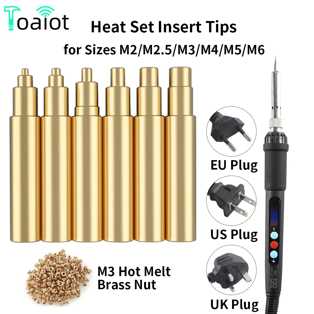 Heat Set Insert Tips Heat Insert Nut Iron Tip Soldering Iron Tip M2 M3 ...