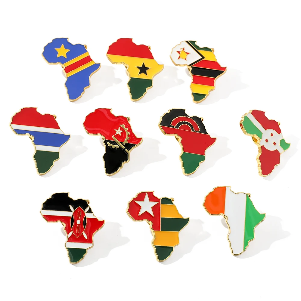 Country Map Brooch Africa Kenya Gambia Côte d’Ivoire Zimbabwe National ...