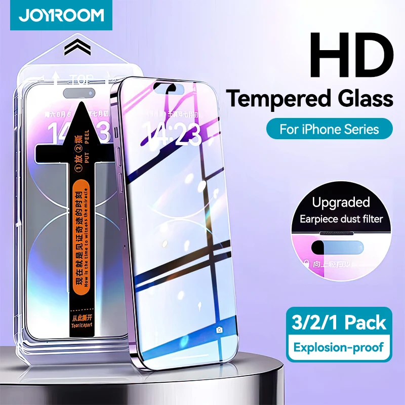 Joyroom-HD-Glass-Screen-Protector-for-iPhone-16-15-14-13-12-11-Pro-Max ...