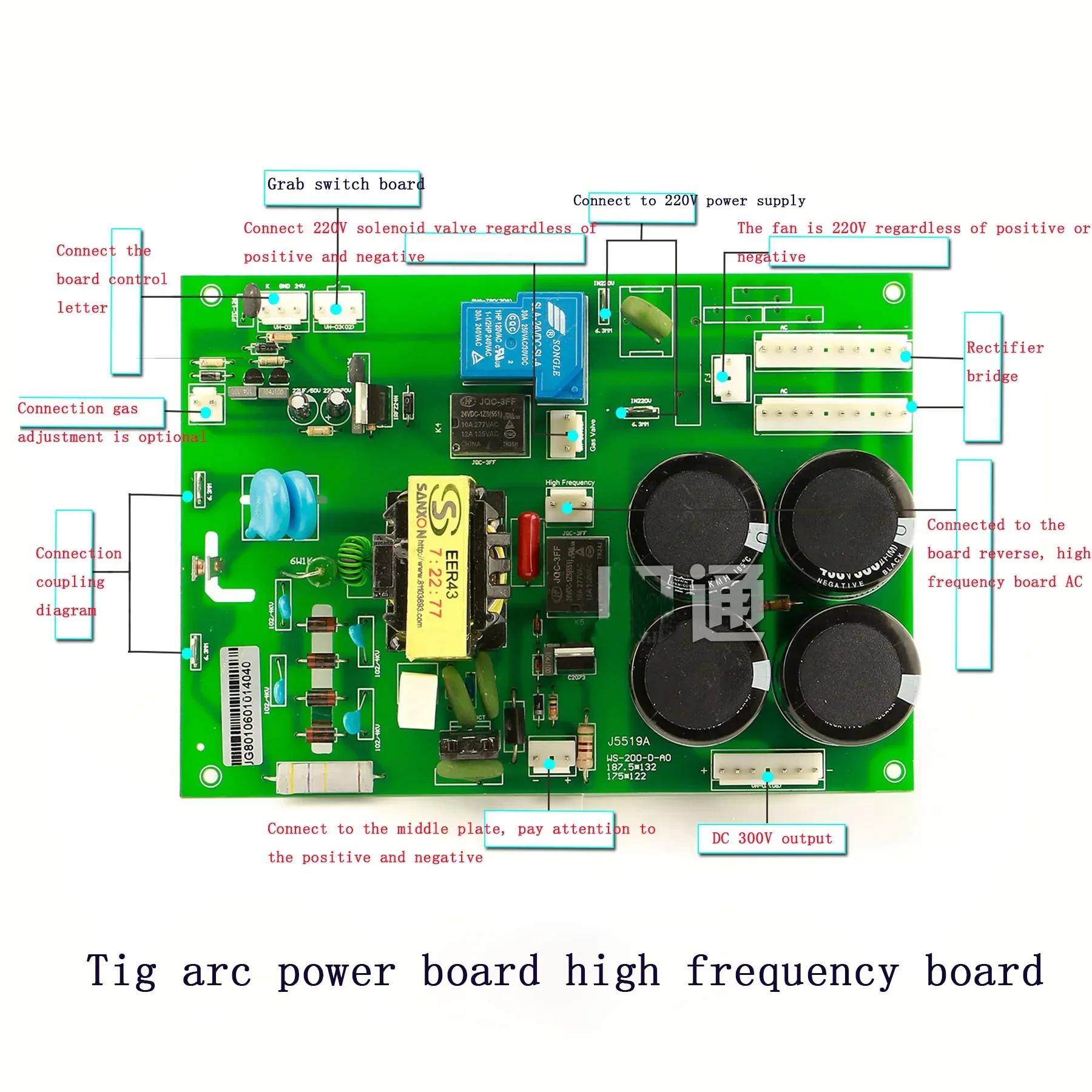 Argon Arc Welding Machine WS/TIG-200 Power Board Bottom Plate Arc ...