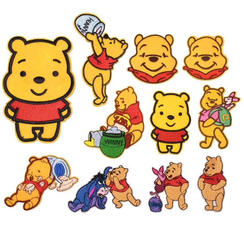 Cartoon-Winnie-the-Pooh-Patch-Embroidered-Iron-on-Lovely-Embroidered ...