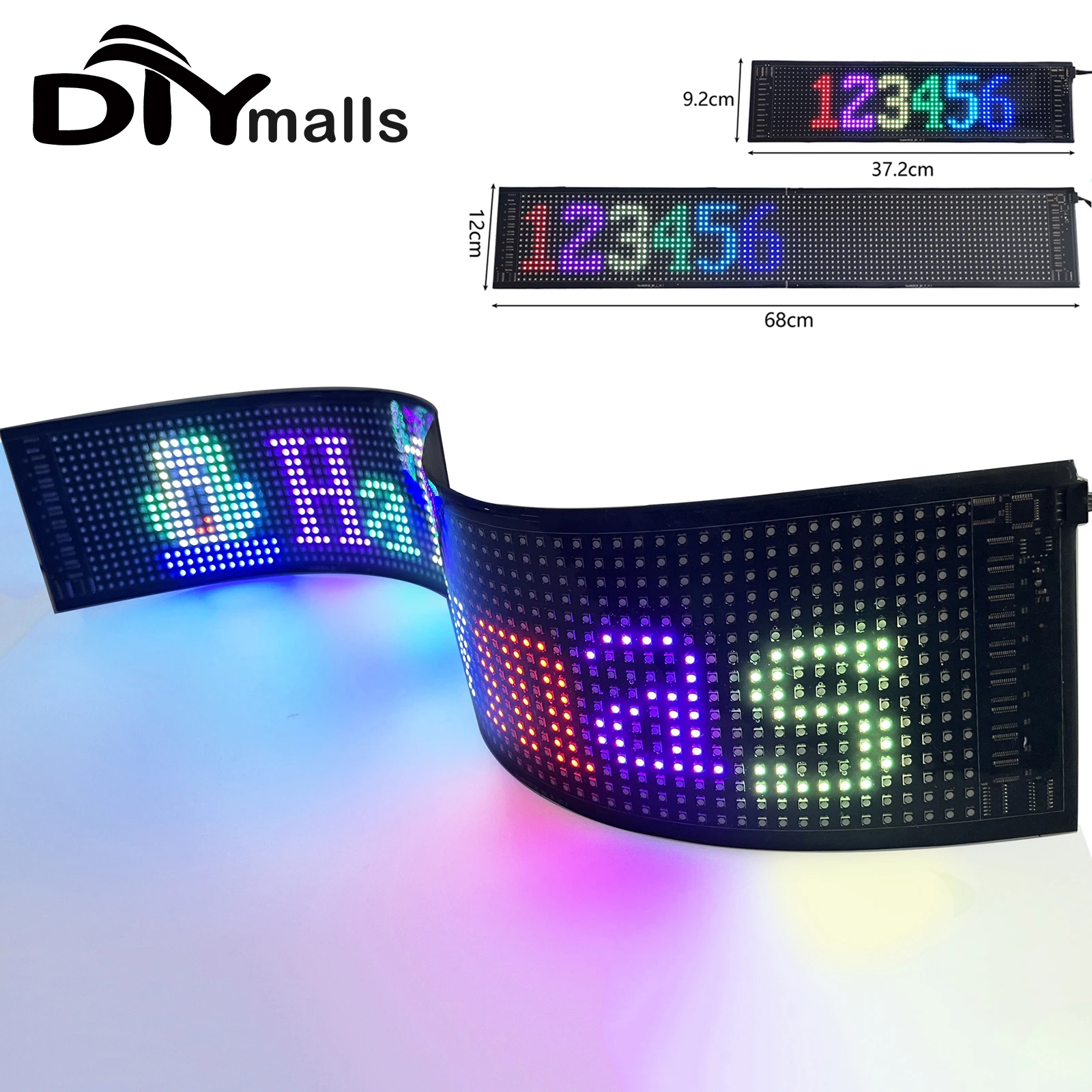 LED-Matrix-Panel-Scrolling-Bright-RGB-Light-Signs-for-Car-Blue-tooth ...