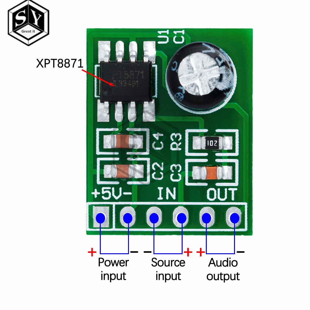1PCS-5PCS-Mini-XPT8871-Mono-Stereo-Lithium-Battery-Power-Amplifier ...