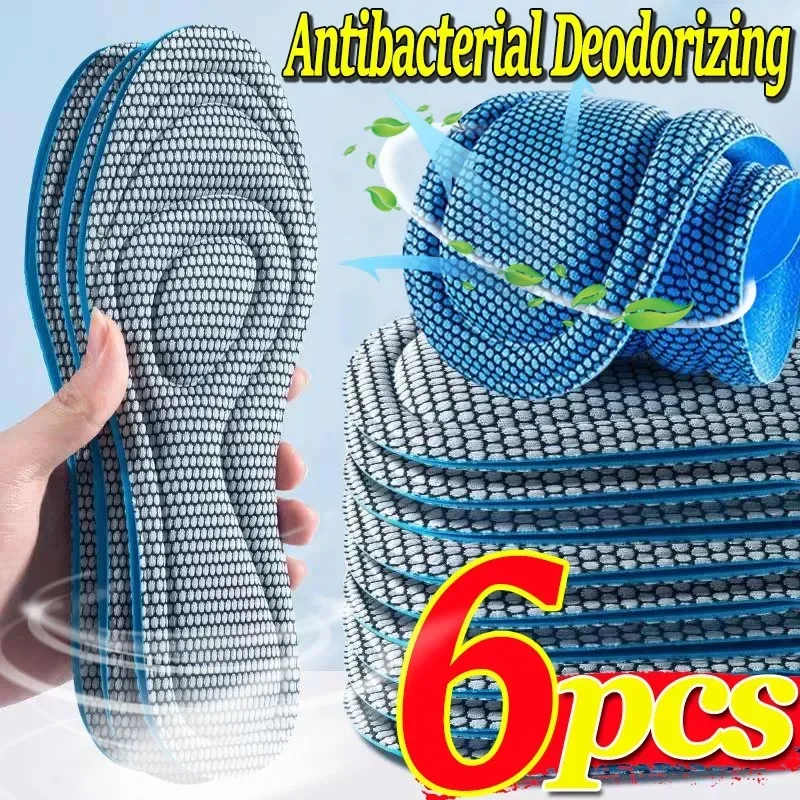 2-6Pcs-Memory-Foam-Orthopedic-Insoles-For-men-women-Shoes-Antibacterial ...