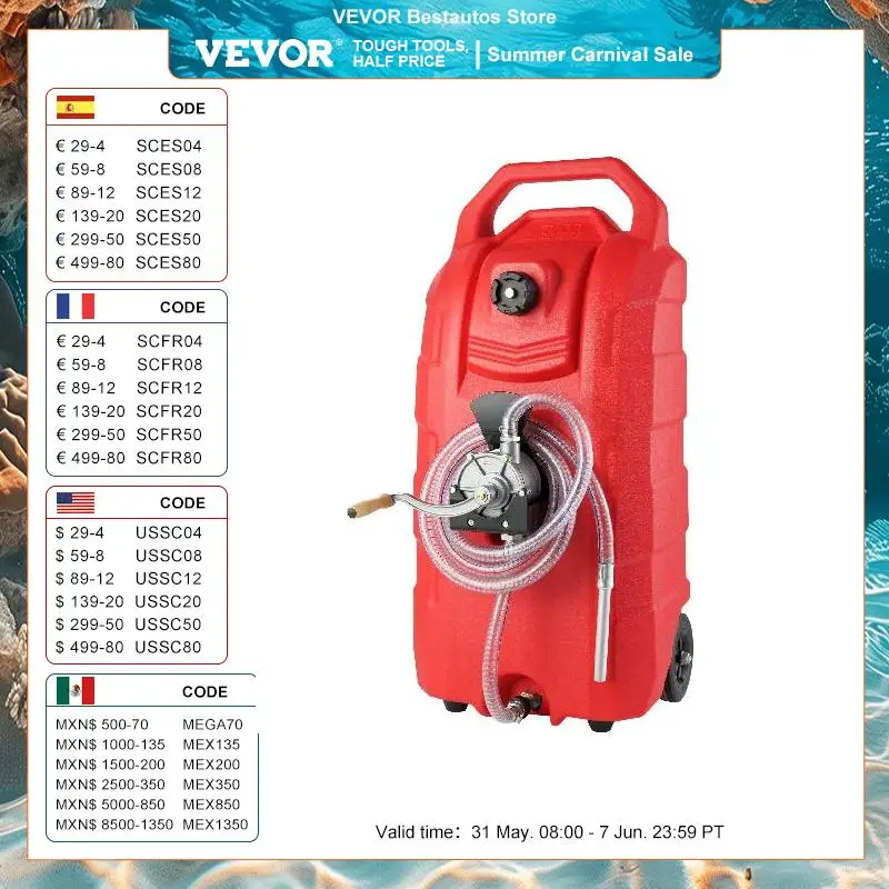 VEVOR-16Gal-Portable-Fuel-Oil-Box-Gas-Storage-Tank-with-Hand-Oil-Gun ...