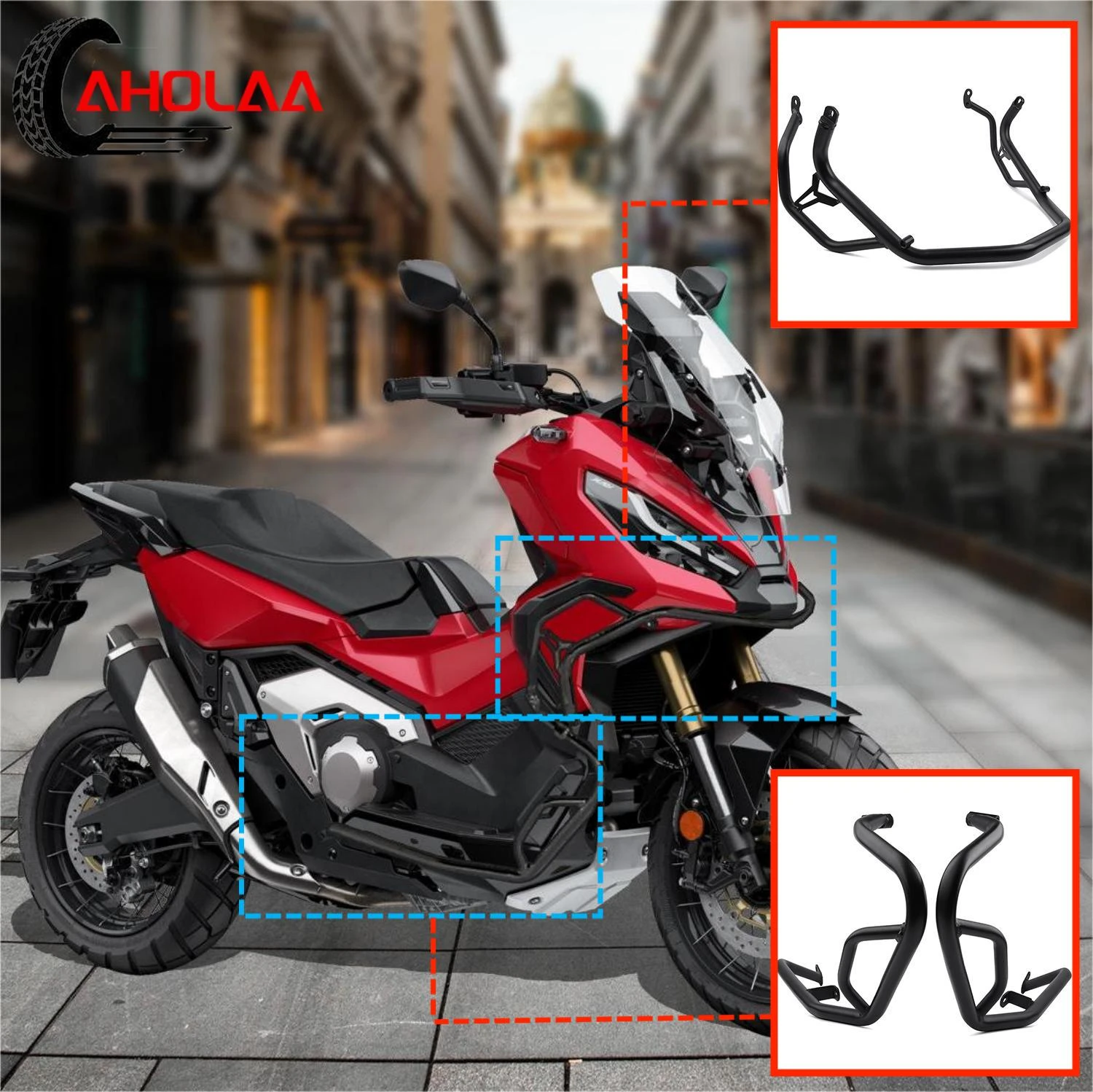 Motorcycle Crash Bar Engine Guard Frame Protector Cage Falling ...