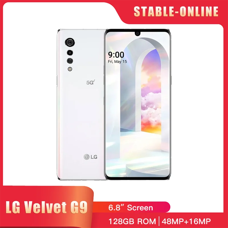 Original LG VELVET G9 G900TM G900N 5G Mobile Phone 6.8'' NFC 6GB+128GB ...