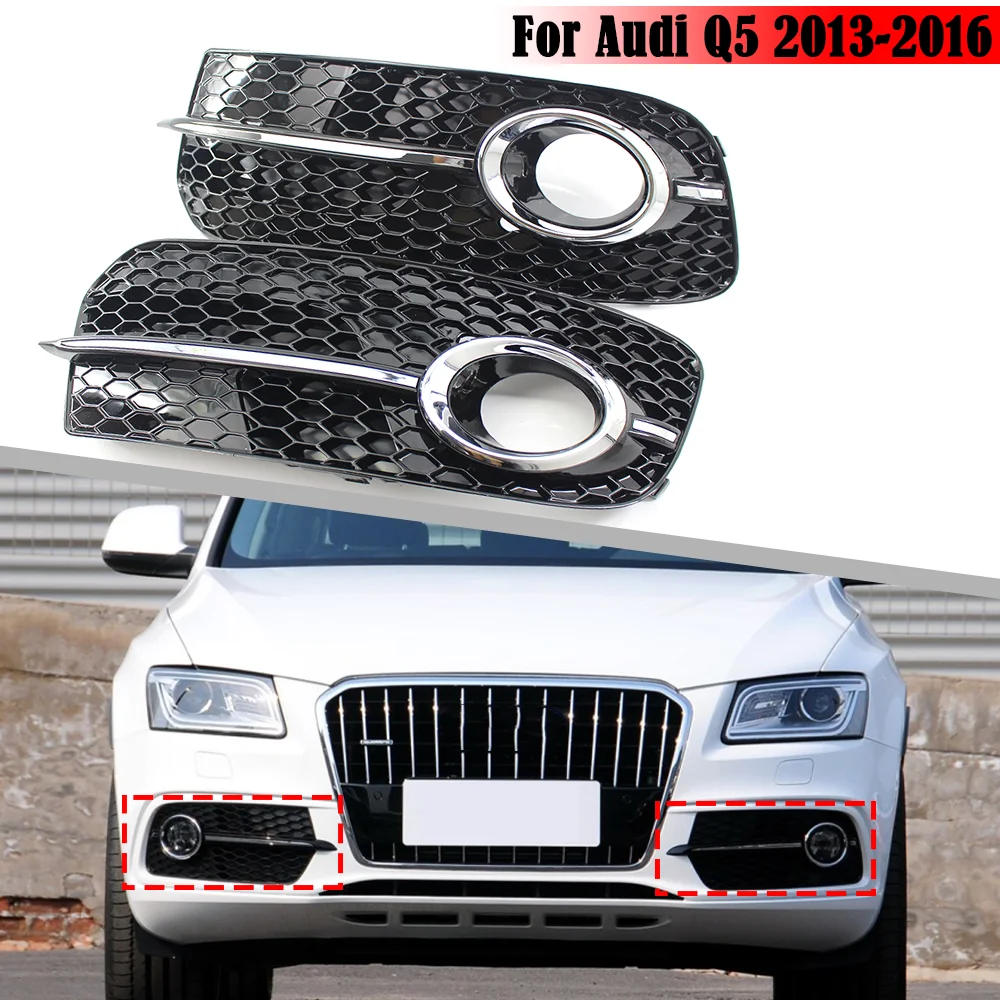 Car Fog Light Grill Lamp Cover Trim Honeycomb Hex Front Grille Grill ...