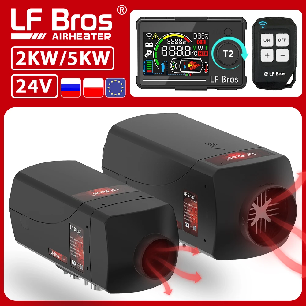 Lf Bros 5kw 2kw Air Diesel Heater Pro 24v Parking Car Warmer With Remote Control Lcd Switch ...
