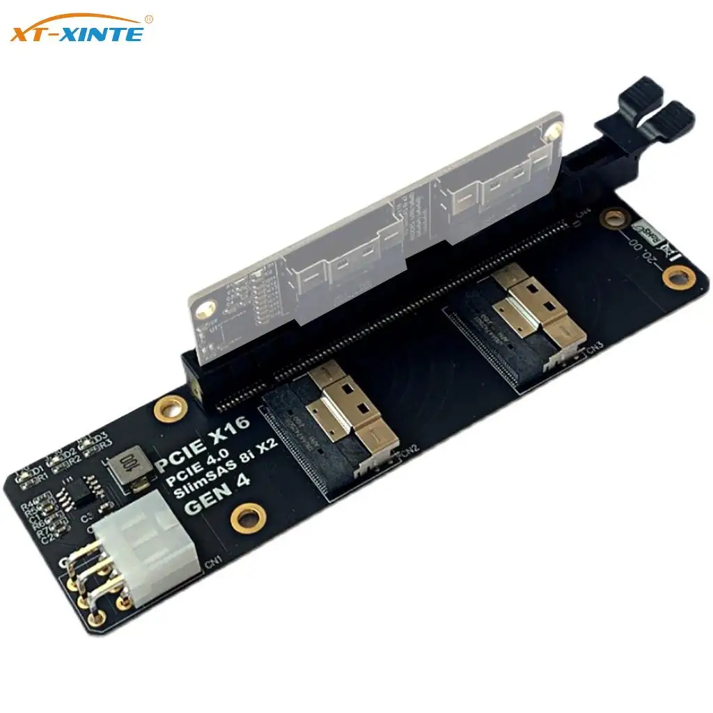 Gen4 2 Ports Slimsas 8i X2 To Pcie 4.0 X16 Slot Adapter Board For ...