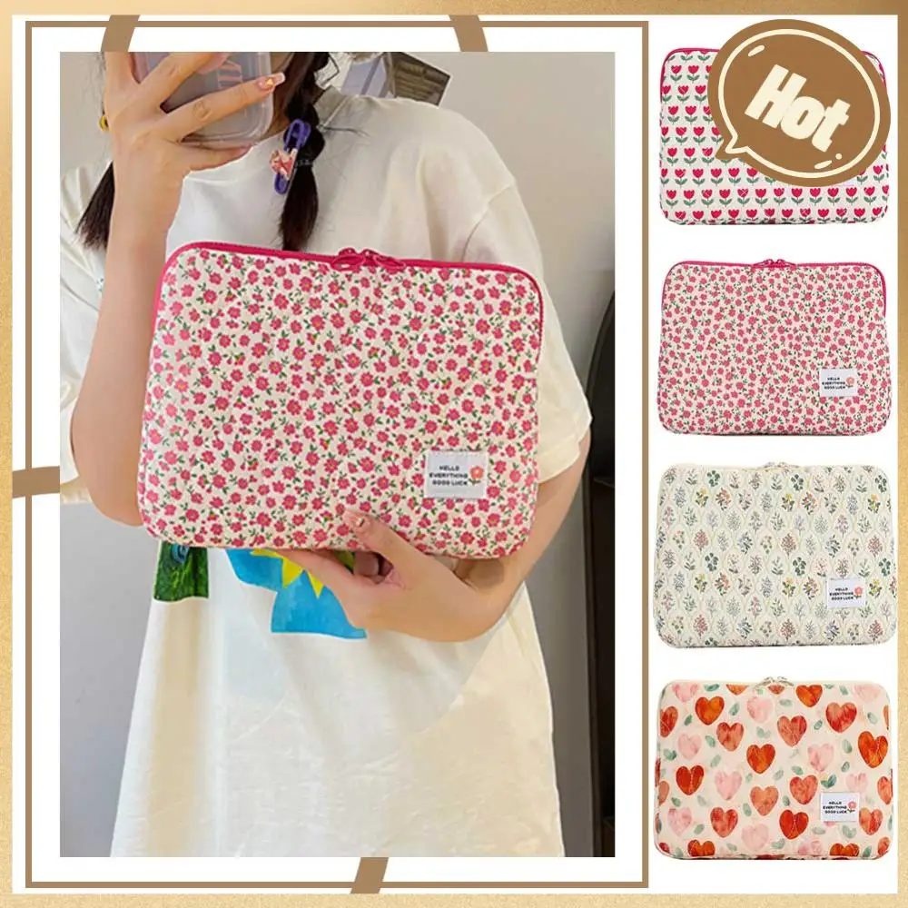 Computer-Bag-Cute-Flower-Laptop-Sleeve-Zipper-Cover-Portable-Computer ...
