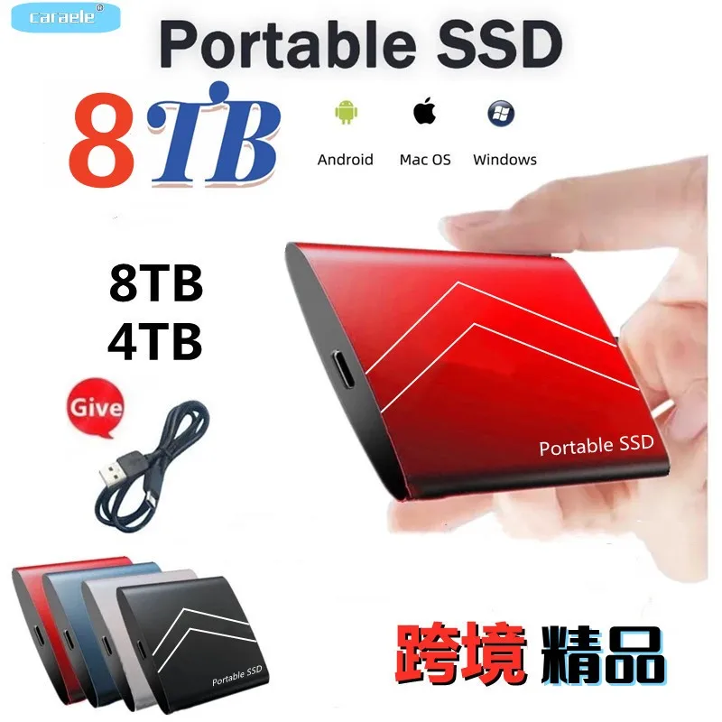 External 4tb 8tb 2tb 1tb Mobile Solid State Drive Flash Drive Portable ...