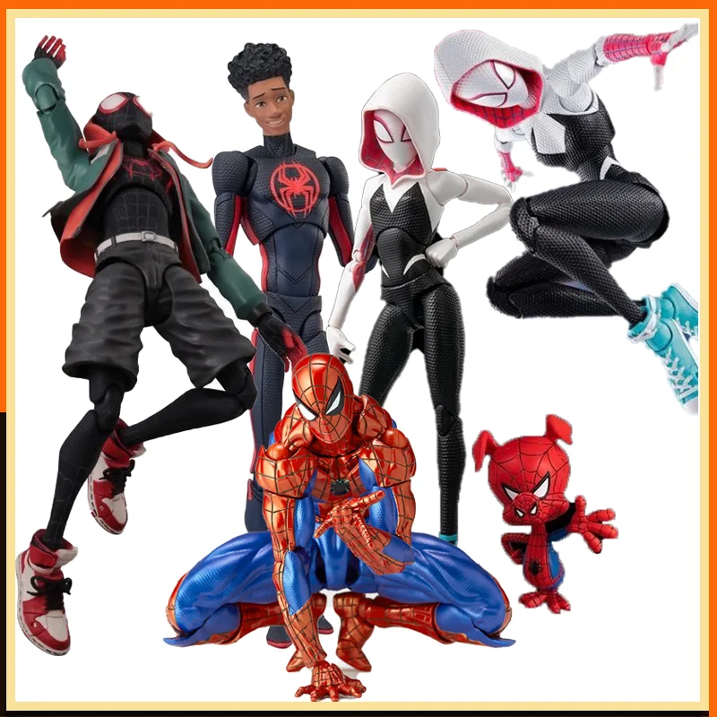 Figuras-de-acci-n-Shf-Spiderman-Miles-Gwen-mu-ecos-transparentes-de ...