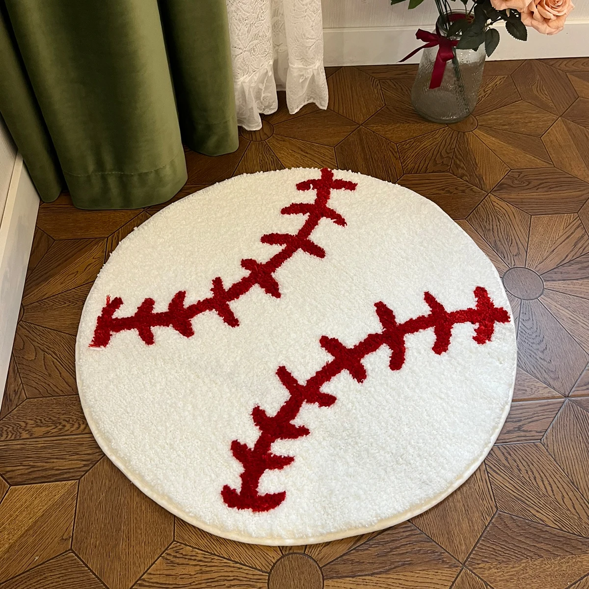 Baseball-Stitch-Design-Round-Tufted-Rug-Soft-Carpet-and-Cozy-for-Sports ...