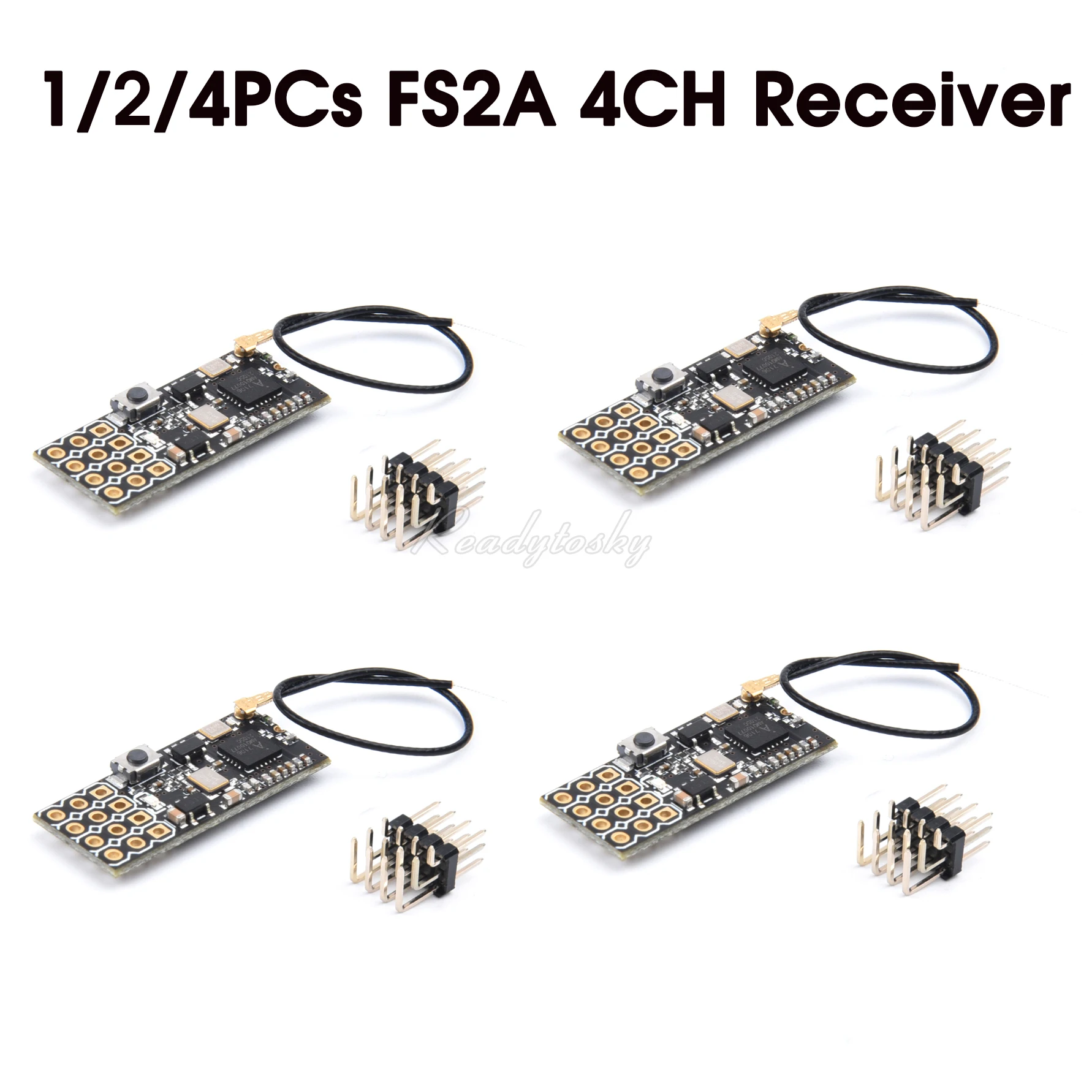 1/2/4PCs FS2A 4CH AFHDS 2A Mini Compatible Receiver PWM Output for ...