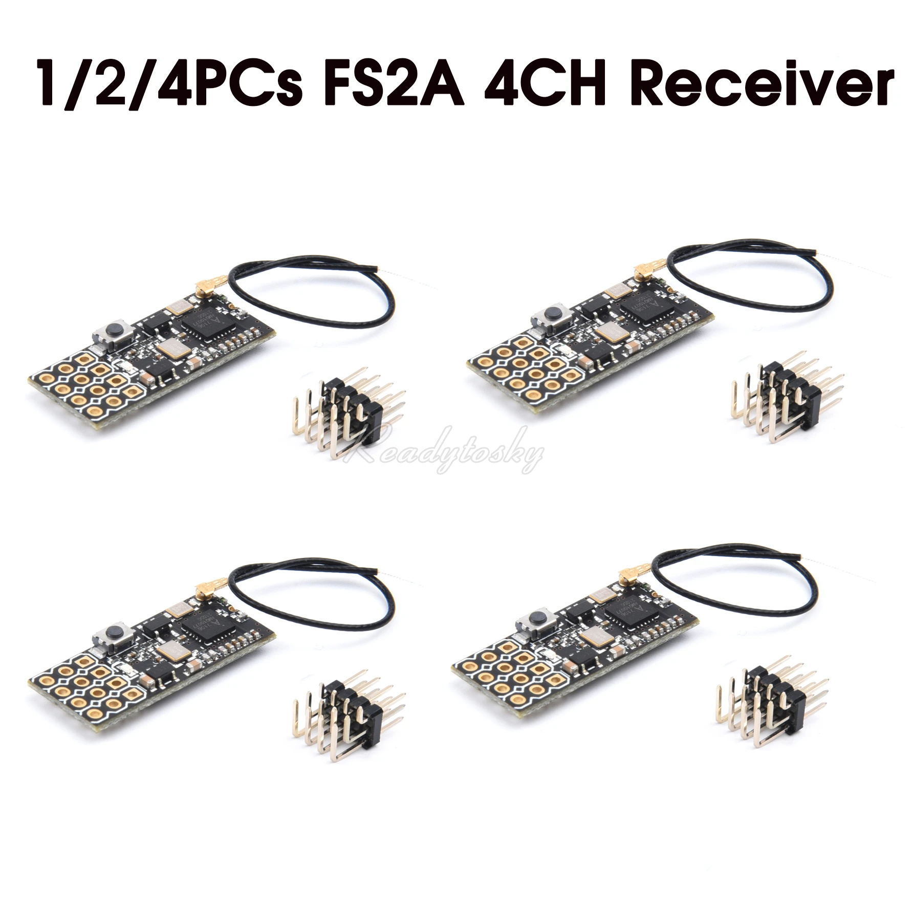 1/2/4PCs FS2A 4CH AFHDS 2A Mini Compatible Receiver PWM Output for ...