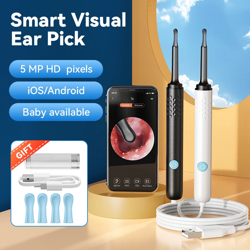 Ear-Cleaner-With-Camera-Wired-5MP-Visual-Ear-Wax-Removal-Endoscope ...