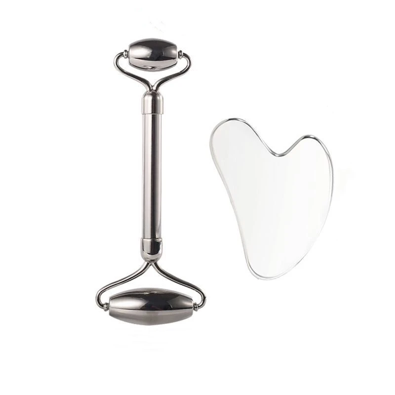 Stainless Steel Scraper Facial Massage Gua Sha Tool Face Lift Anti ...